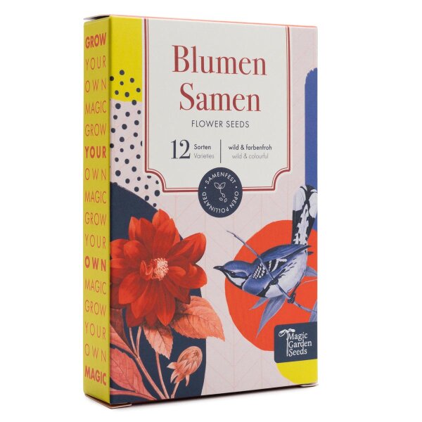 Flower seeds - 12 open pollinated varieties - wild & colourful ...