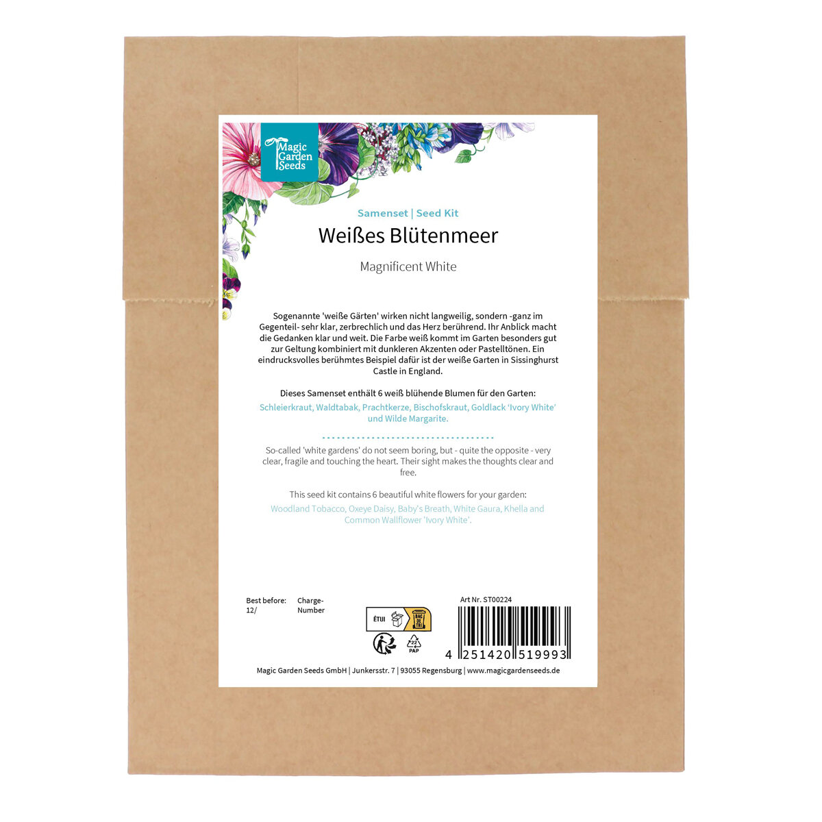 Magnificent White - Seed kit with 6 beautiful white flowers for your garden